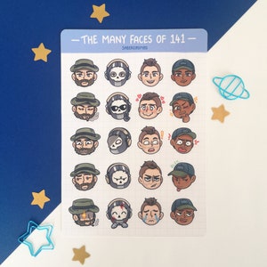 The Many Faces of 141 Sticker Sheet Cute COD MWII Stickers - Etsy UK