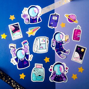 Photon Space Astronaut Sticker Packs | Vinyl Die Cut Stickers - Etsy