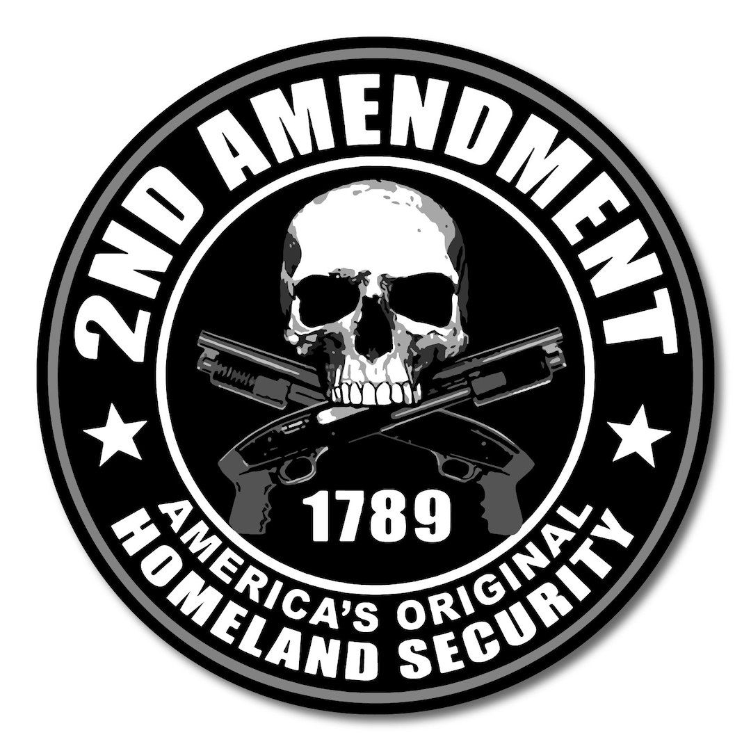 2nd Amendment Homeland Security Skull Sticker - Etsy