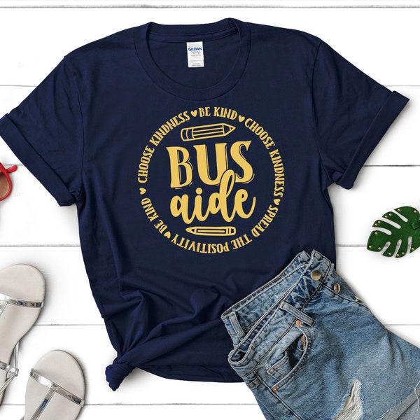 School Bus Aide T Shirt - Etsy
