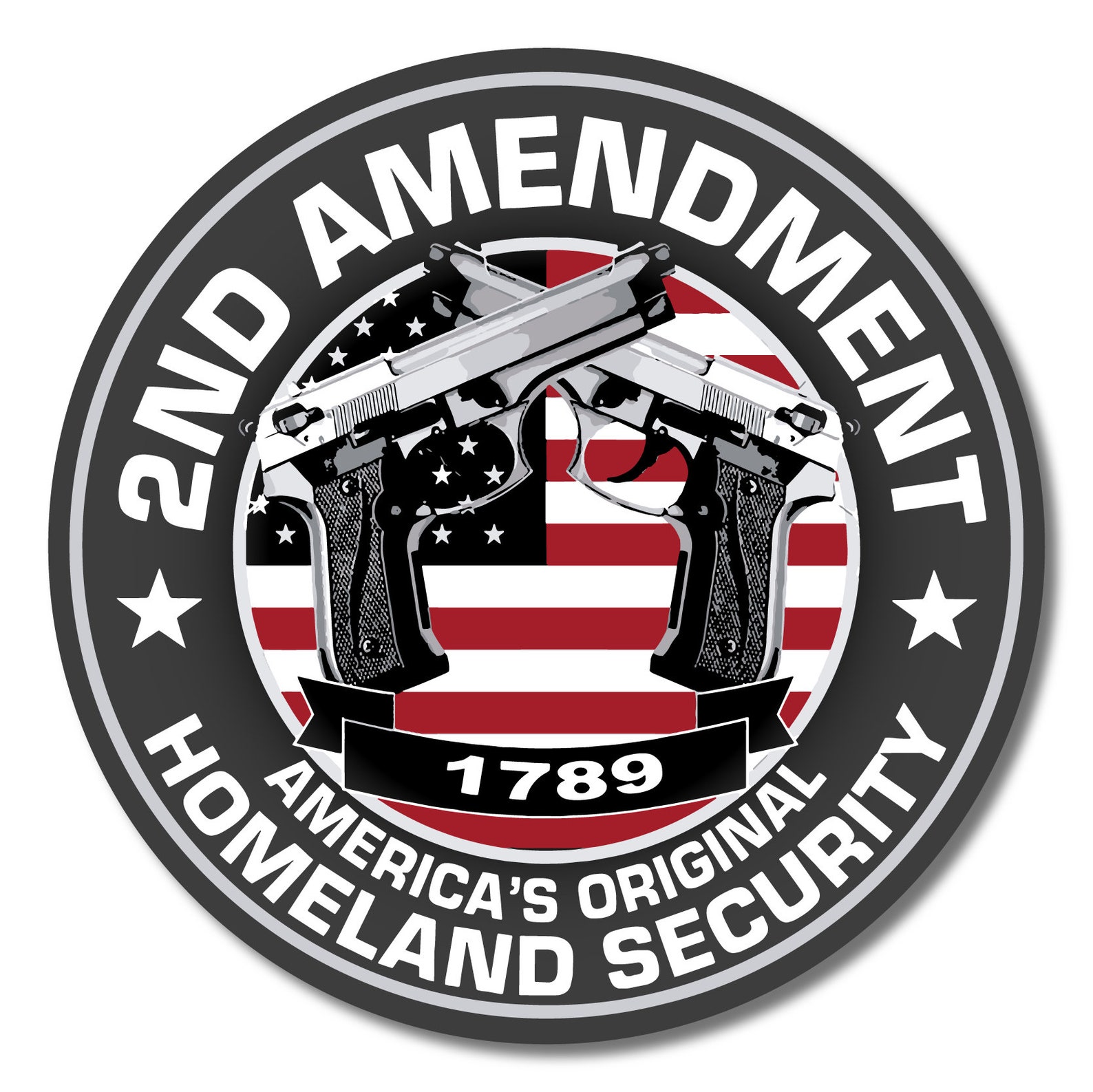 2nd Amendment Homeland Security Revolvers Sticker - Etsy