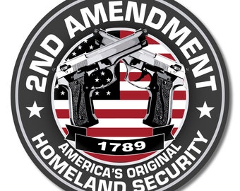 2nd Amendment Homeland Security Skull Sticker - Etsy