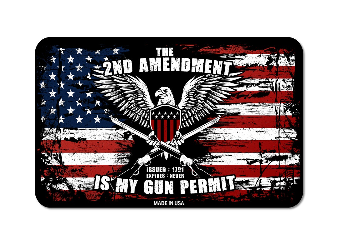 2nd Amendment is My Gun Permit Sticker - Etsy
