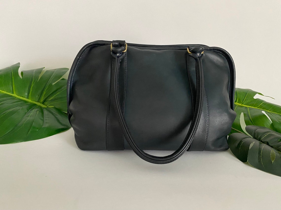 Vintage Coach Satchel Doctor Bag 4055 Navy - Etsy