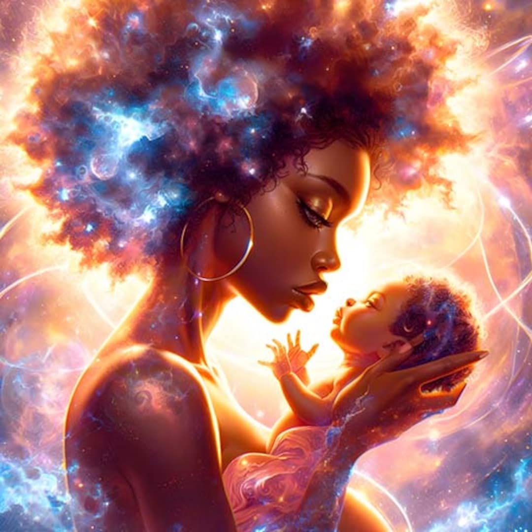 Celestial Being, Mother Baby, Universe, Ethereal, Otherworldly, African ...