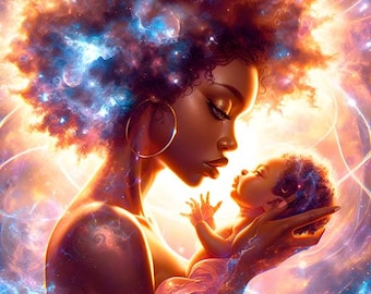 Celestial Being, Mother Baby, Universe, Ethereal, Otherworldly, African ...