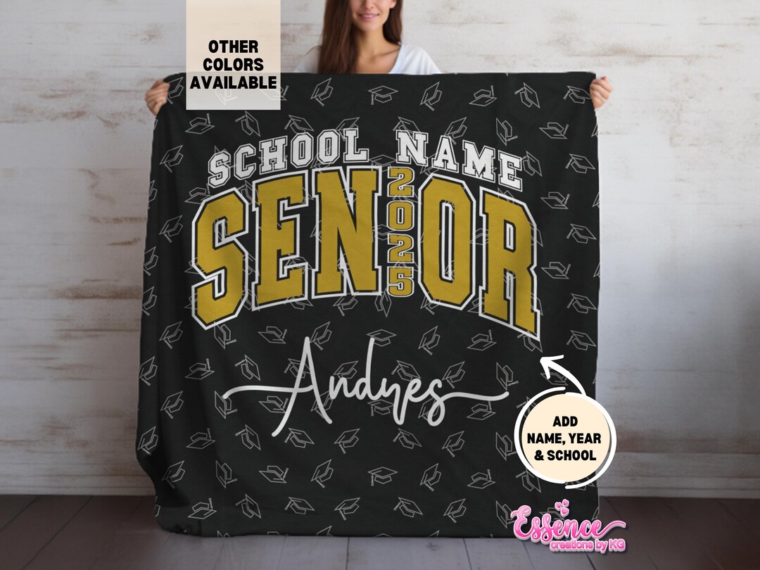 Personalized Senior Blanket Class of 2026 Graduation Keepsake High ...
