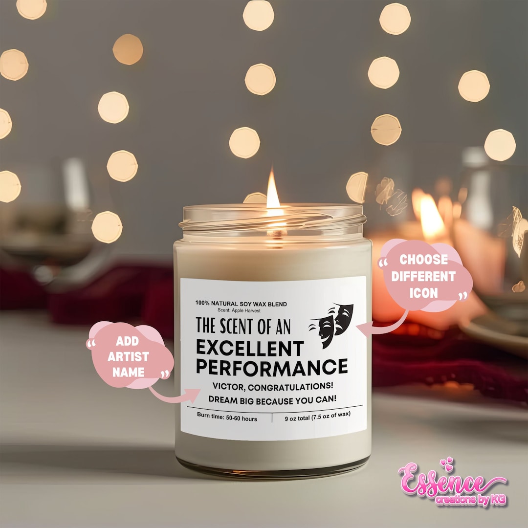 Personalized Musical Theater Candle Gift Custom Candle Actress Gift ...