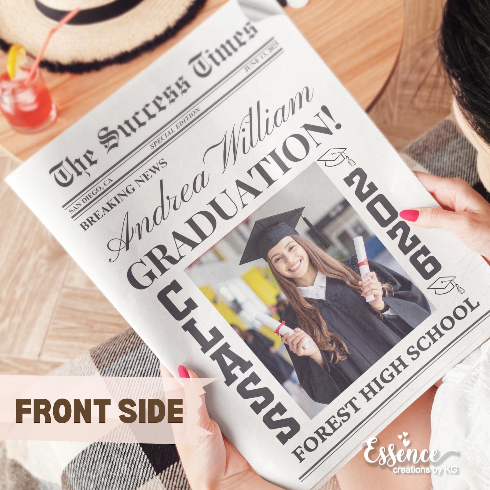 Custom Senior Newspaper Graduation Announcement: Graduating Class of ...