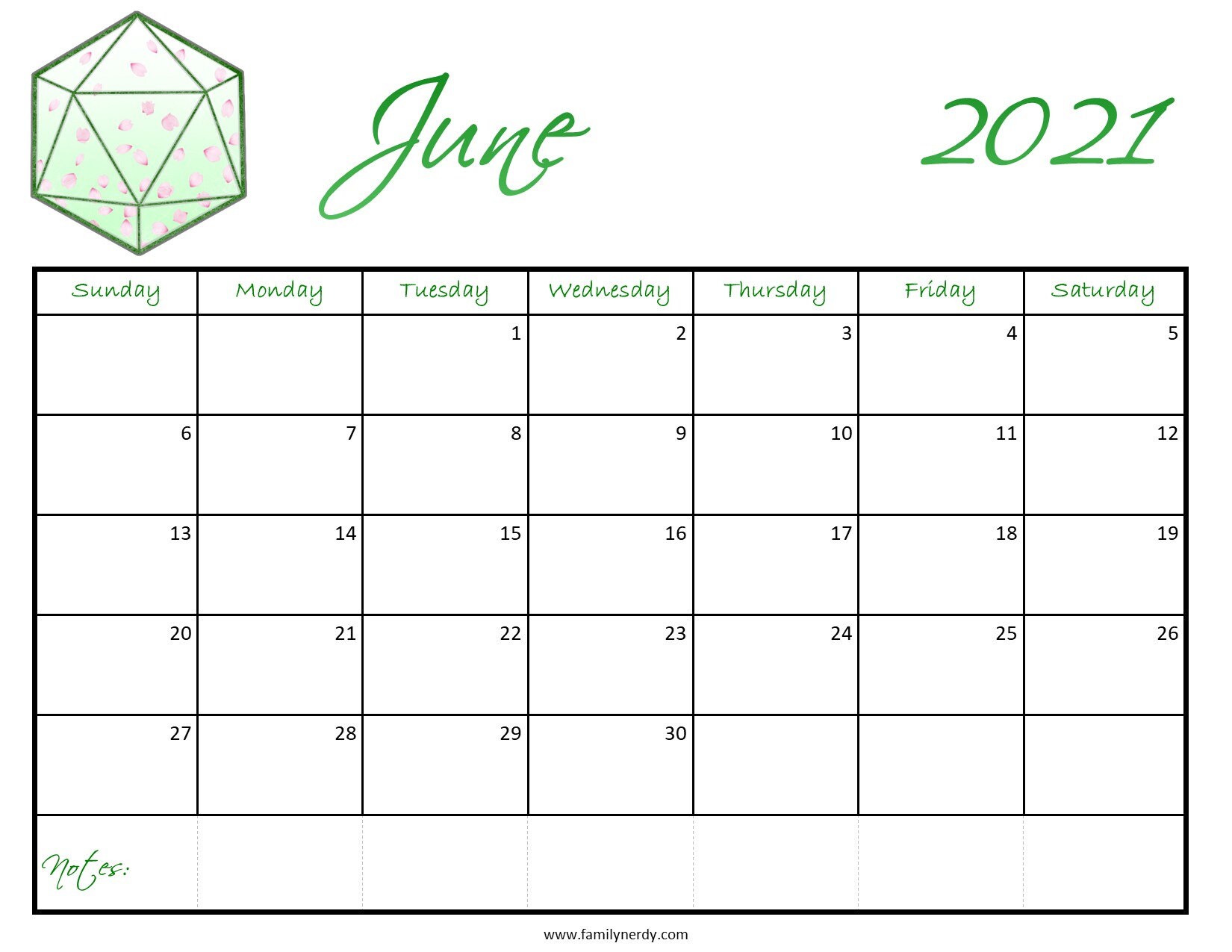 D20 Year Calendars - Etsy