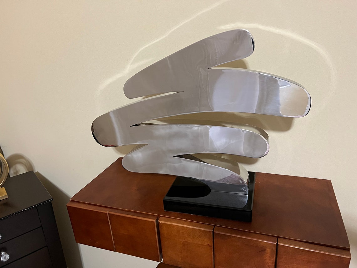 Signed Polished Stainless Steel Sculpture by Gary Kahle - Etsy