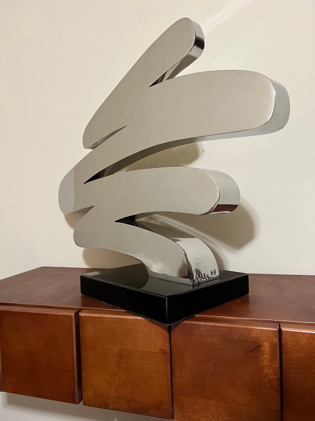 Signed Polished Stainless Steel Sculpture by Gary Kahle - Etsy