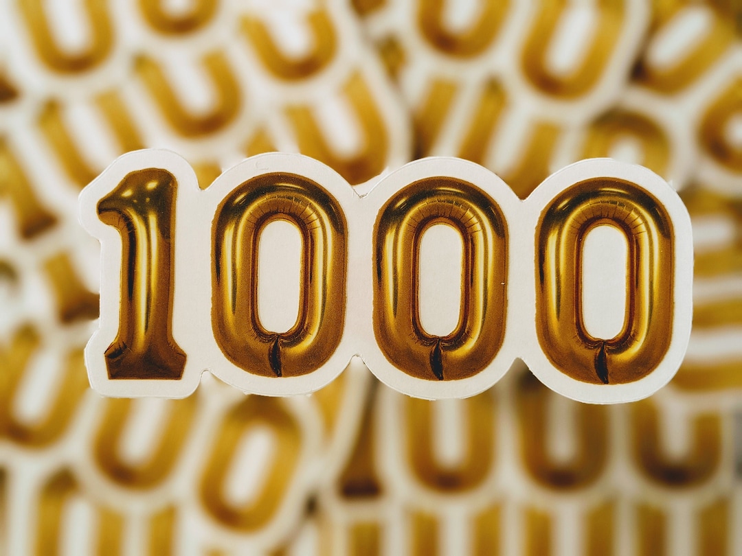 1000 Rides Milestone Sticker - Etsy