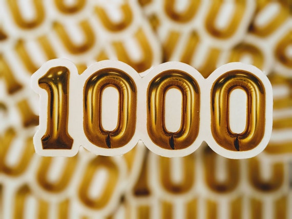 1000 Rides Milestone Sticker - Etsy