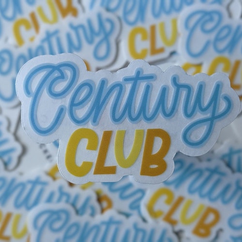 100 Rides Club Sticker Milestone Sticker for Bike Rider - Etsy