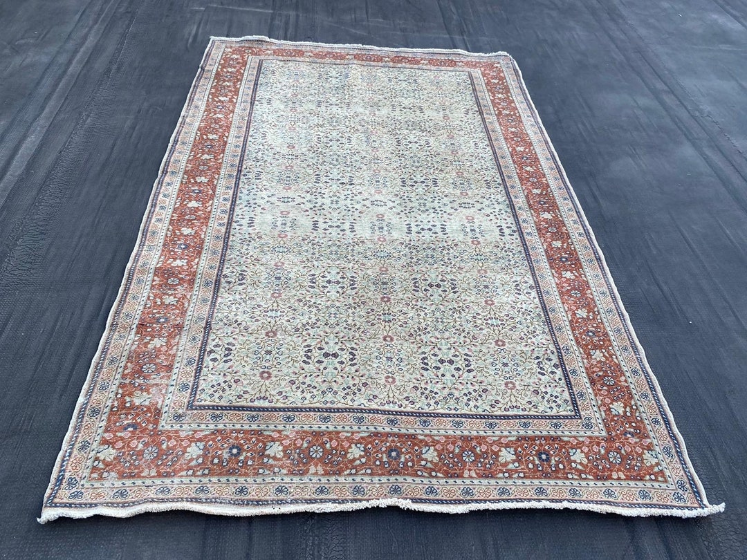 4.10x7.3ft Kasseria Antique Vintage Area Rug, Area Rug, Vintage Rug ...