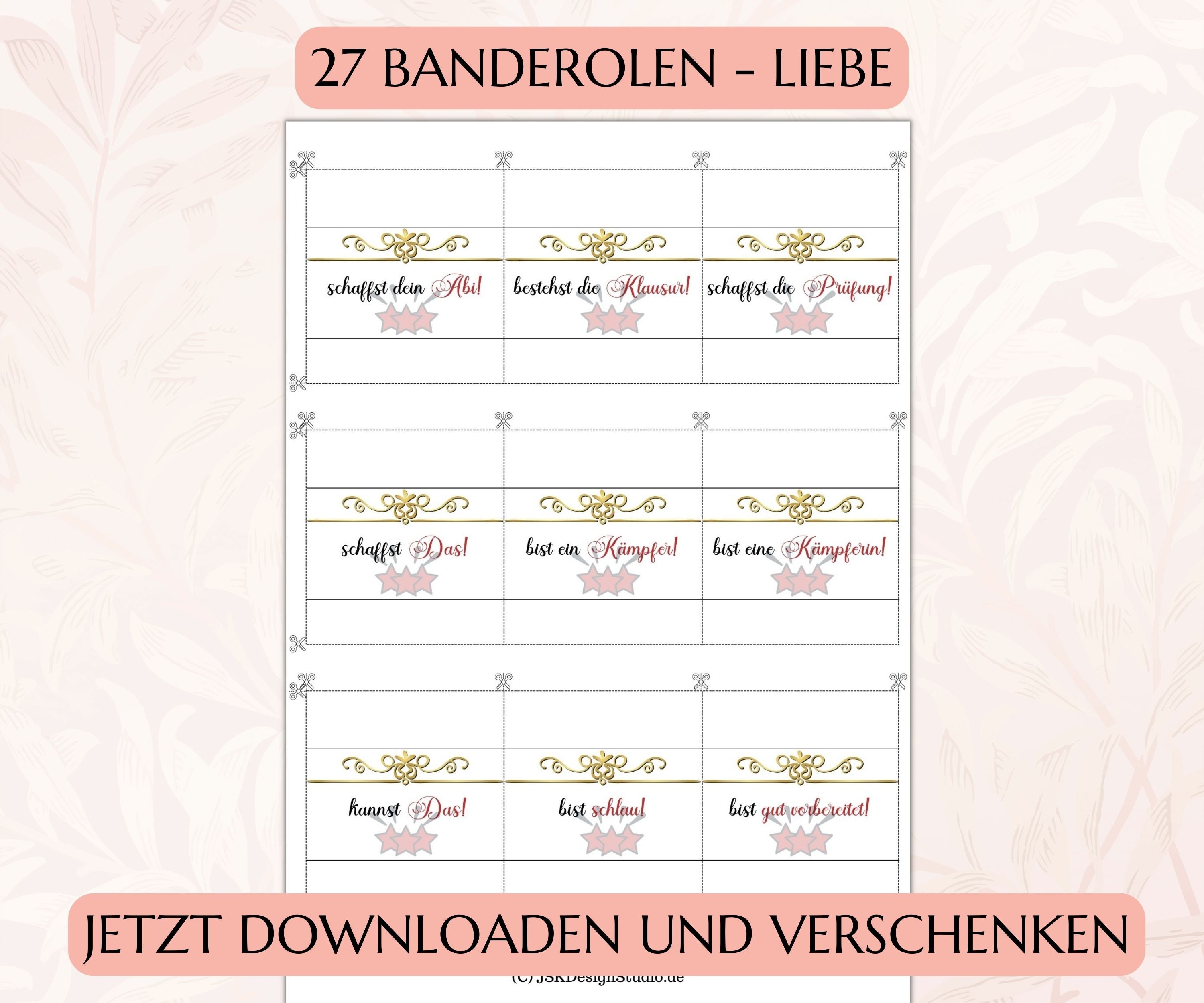 Duplo Banderole zum Download Vorlage zum ausdrucken Botschaften ...