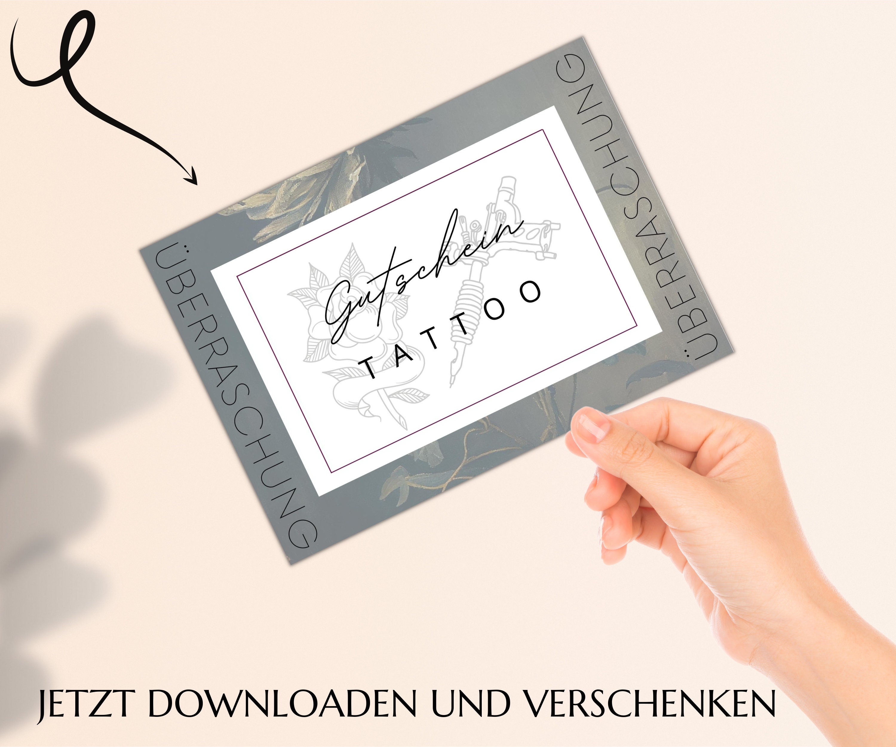 Wunderbar Tattoo Gutschein Vorlagen Zum Ausdrucken Bilder
