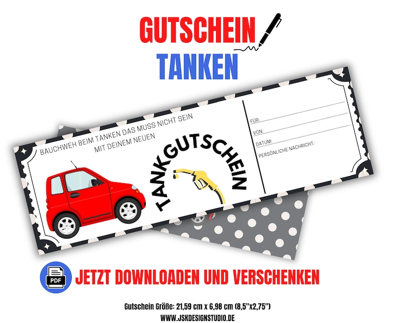 Tankgutschein Vorlage Zum Ausdrucken