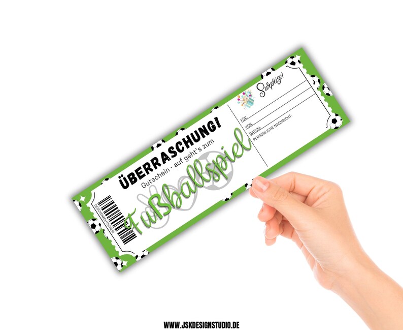 Fußball Gutschein Vorlage zum Ausdrucken | Fußballspiel Geschenkgutschein | Stadionbesuch ...