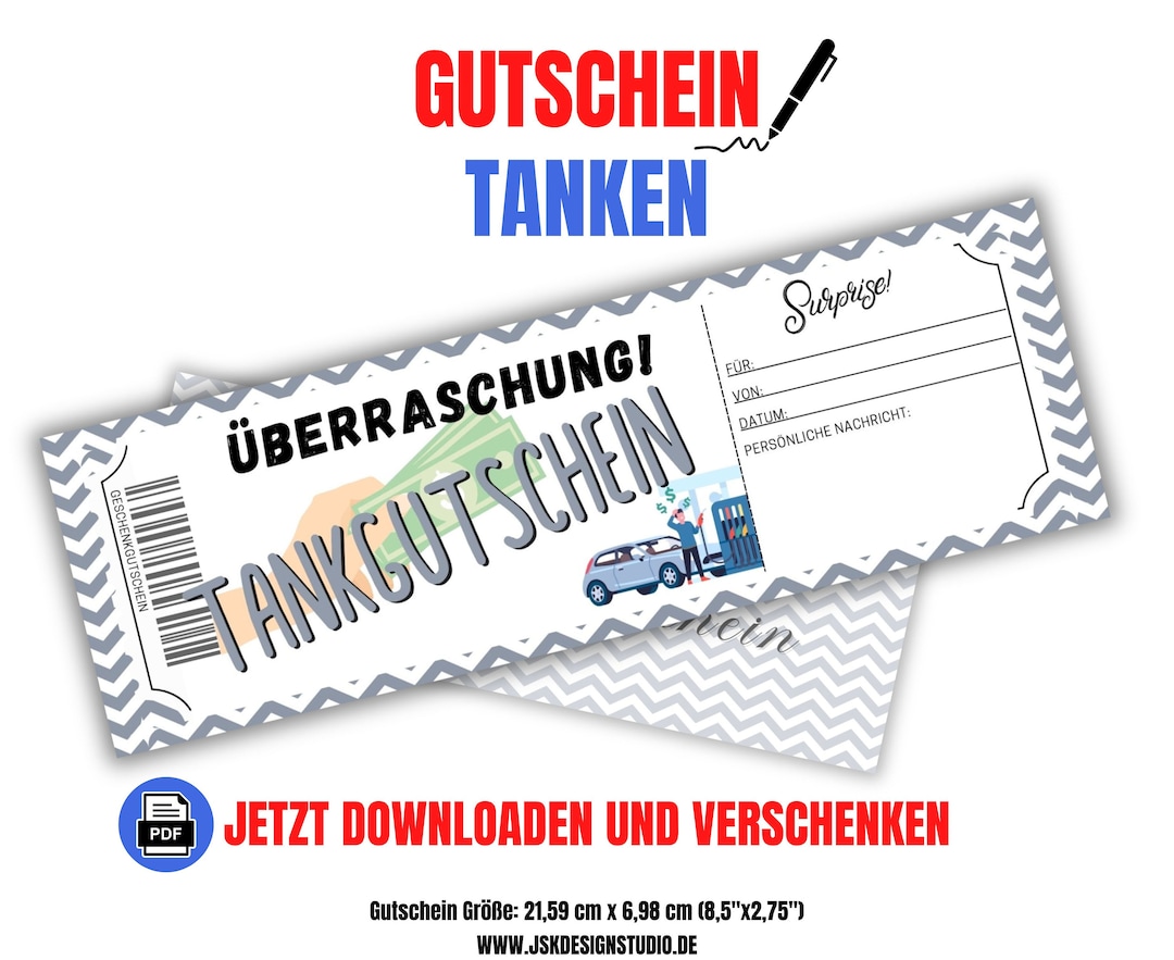 Tank Voucher Template to Print PDF Can Be Personalized Give Away Tank ...