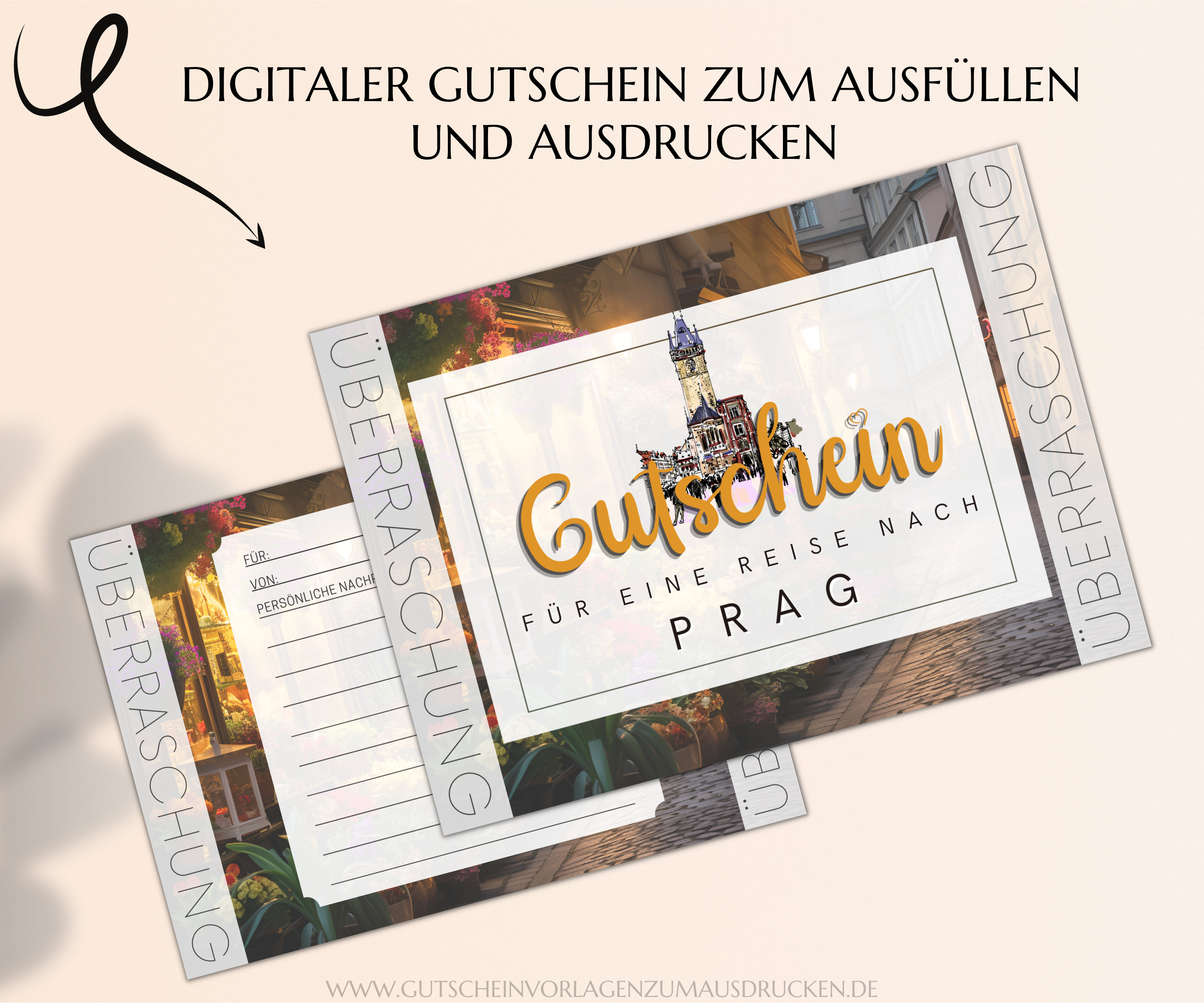 Reisegutschein Prag Gutschein Vorlage Zum Ausdrucken PDF Download ...