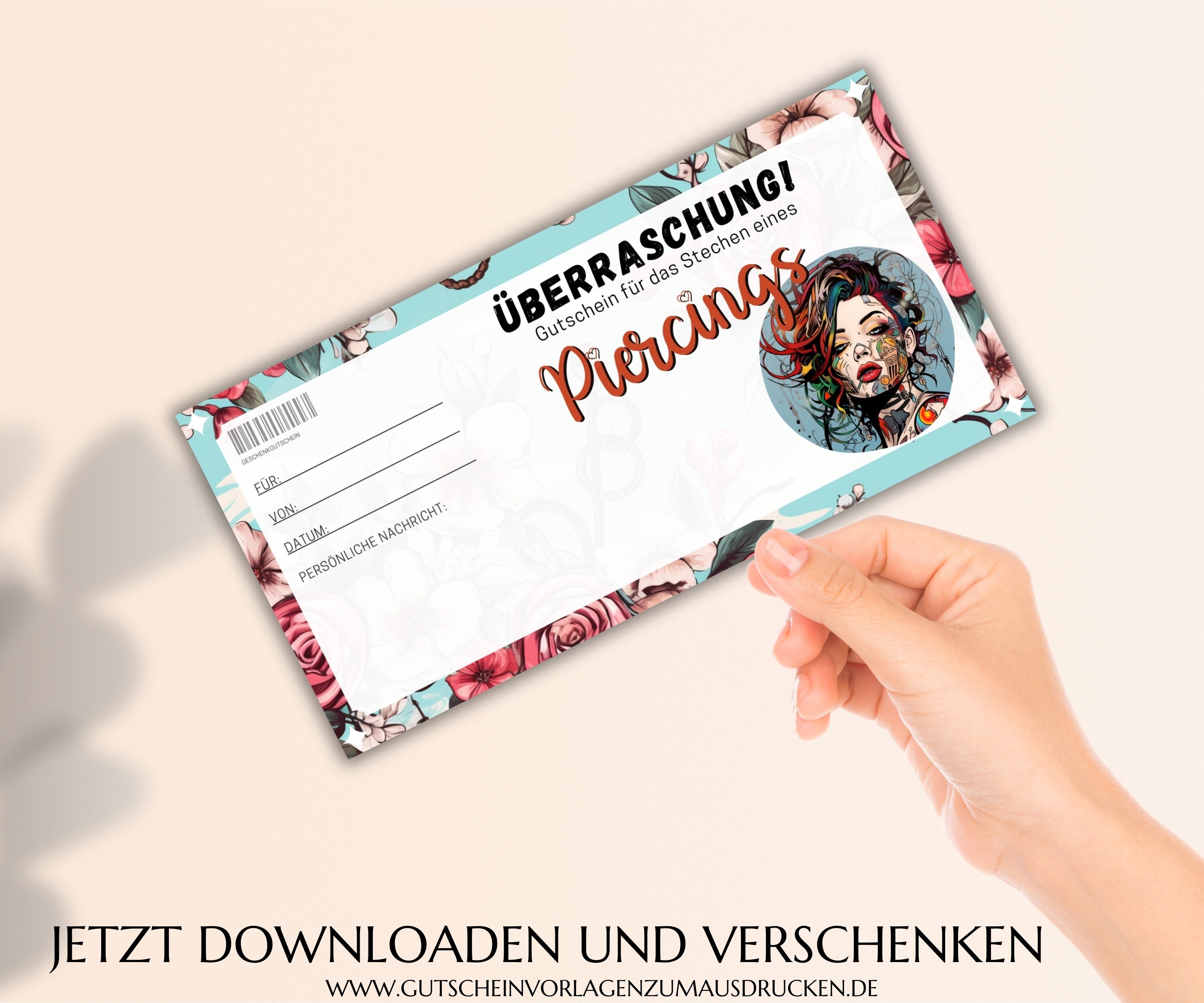 Piercing Gutschein Zum Ausdrucken