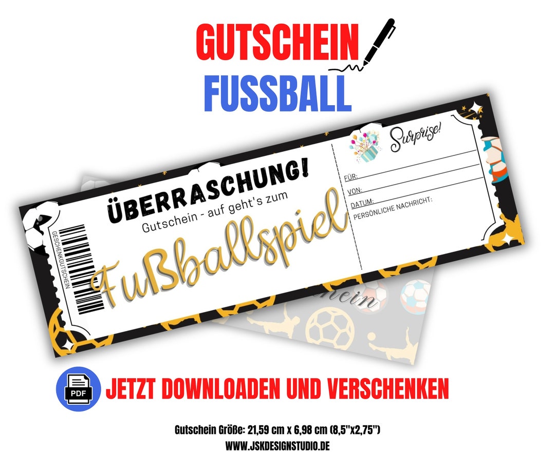 Football Voucher Template to Print Football Game Gift Voucher Give the ...