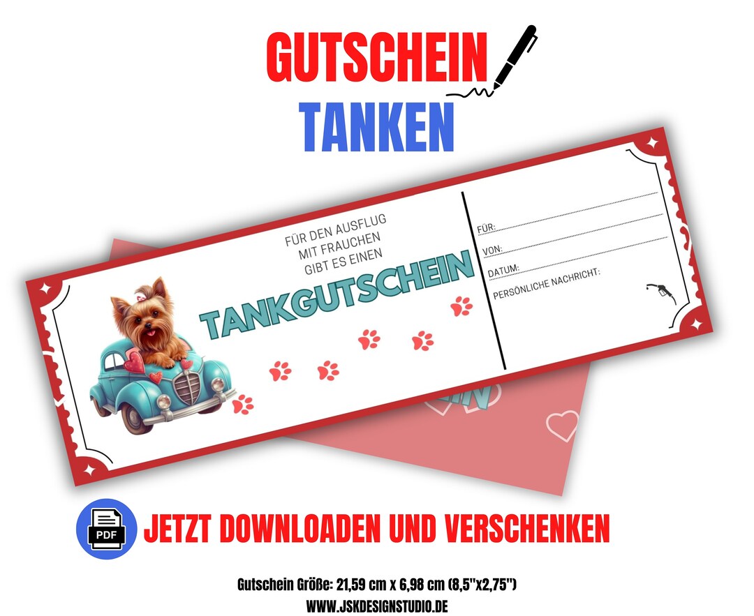 Printable Fuel Voucher | Fuel Voucher Card Template | PDF Download ...