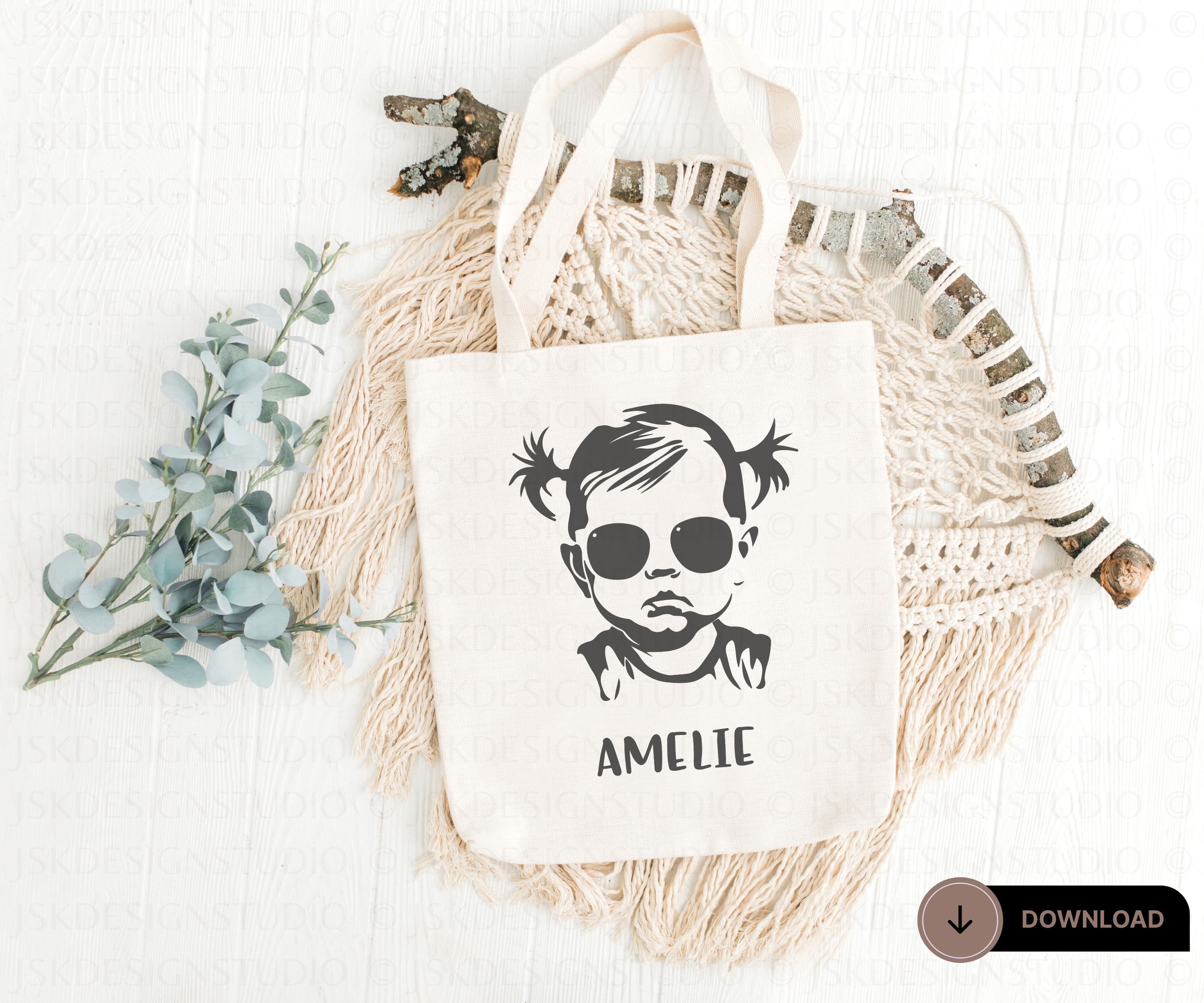 Amelie on Board Plotter File SVG Bundle Personalized Baby Girl DIY ...
