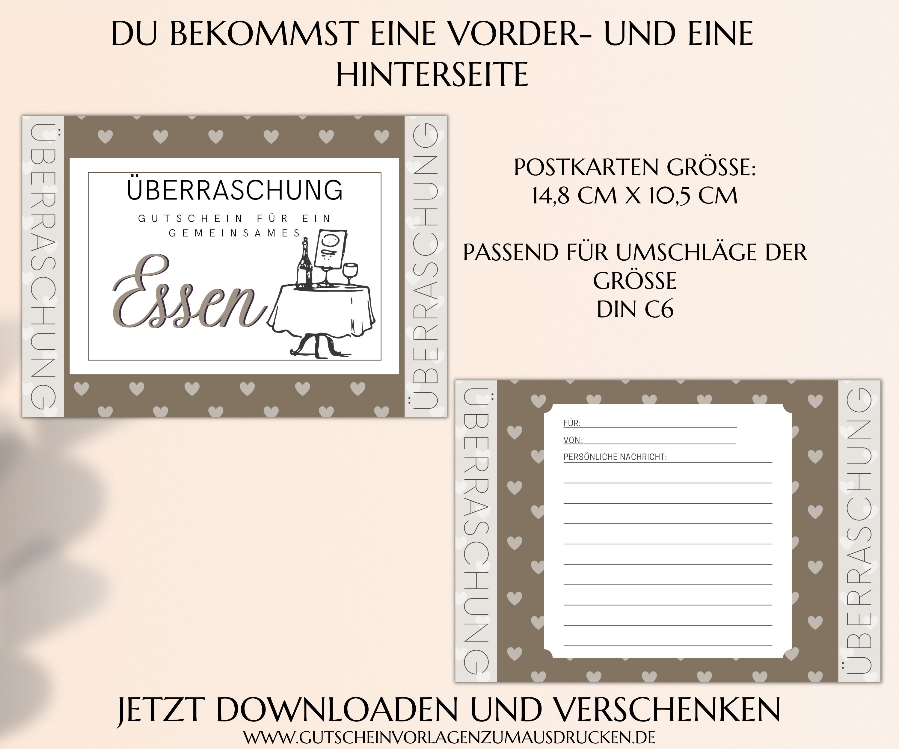 Gutschein Essen gehen Vorlage zum Ausdrucken | Restaurant ...