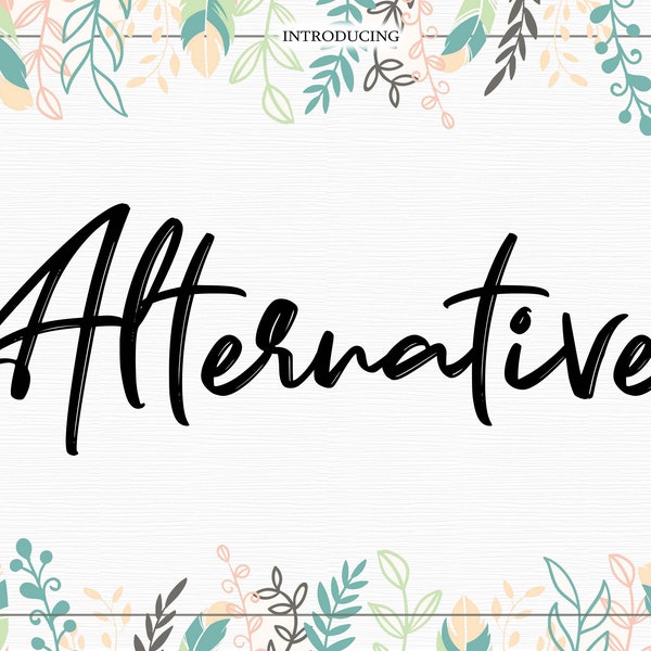 Swirly Calligraphy Embroidery Font - Etsy