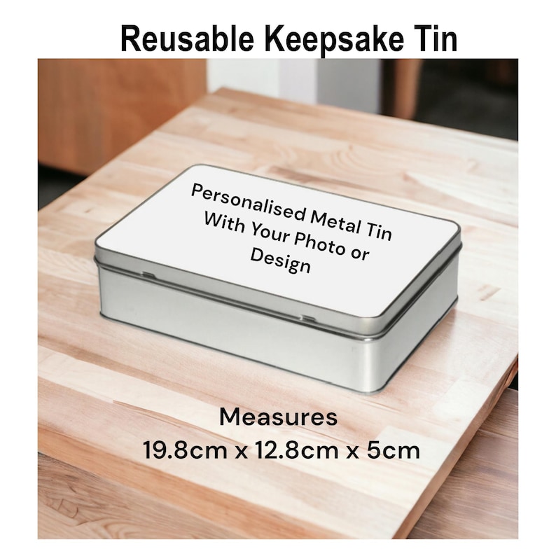 Chocolate Hamper Custom Photo Tin Personalised Special Long Distance ...