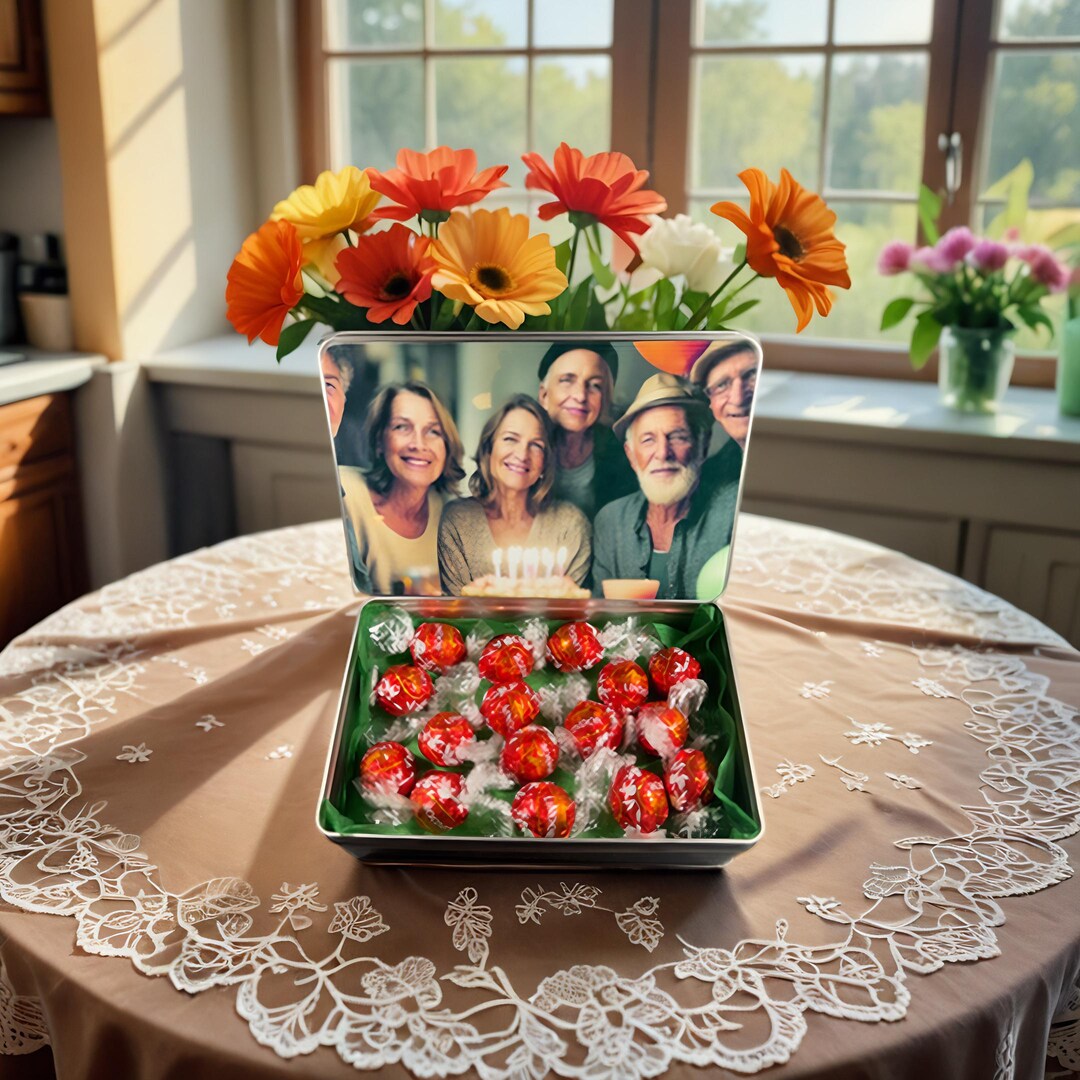 Personalized Chocolate Hamper: Photo Keepsake Tin - Birthday ...