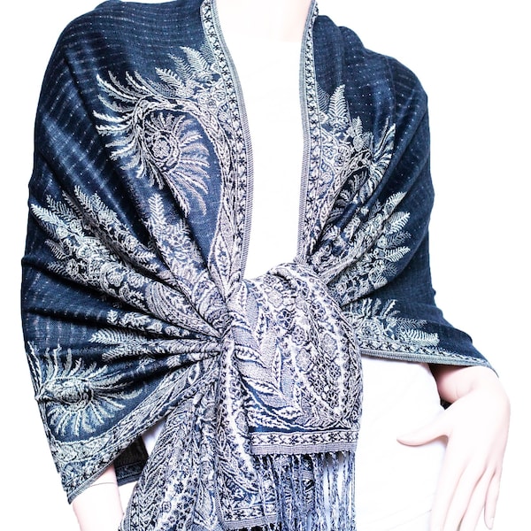 Navy Pashmina - Etsy