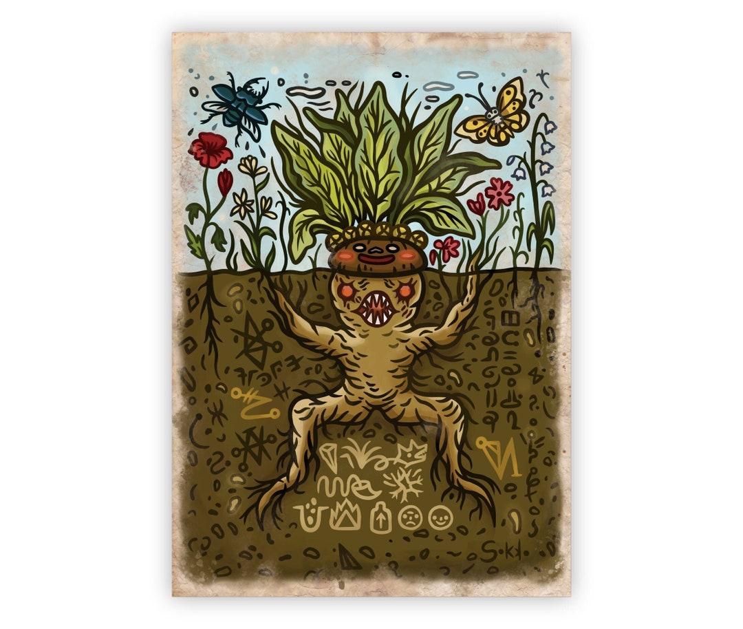 MANDRAKE Fine Art Print Chaos Magick Art Print Plant - Etsy
