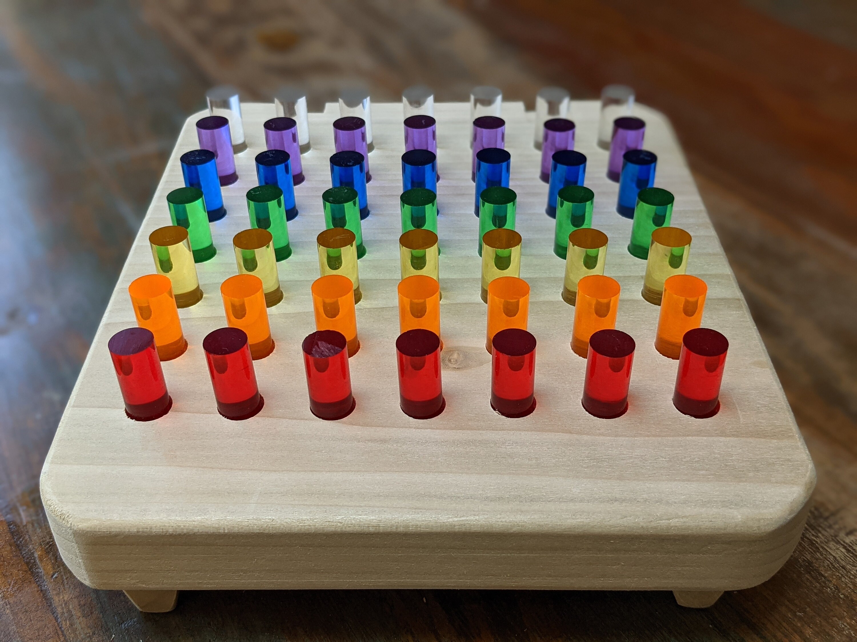 Rainbow Peg Board - Etsy