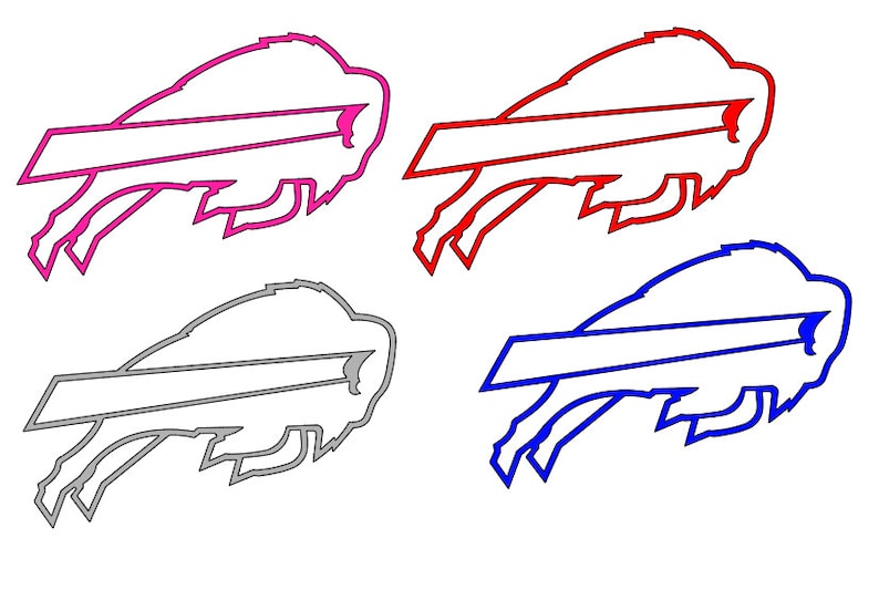 Buffalo Bills Glitter Logo Outline Car Decal _ Window | Etsy