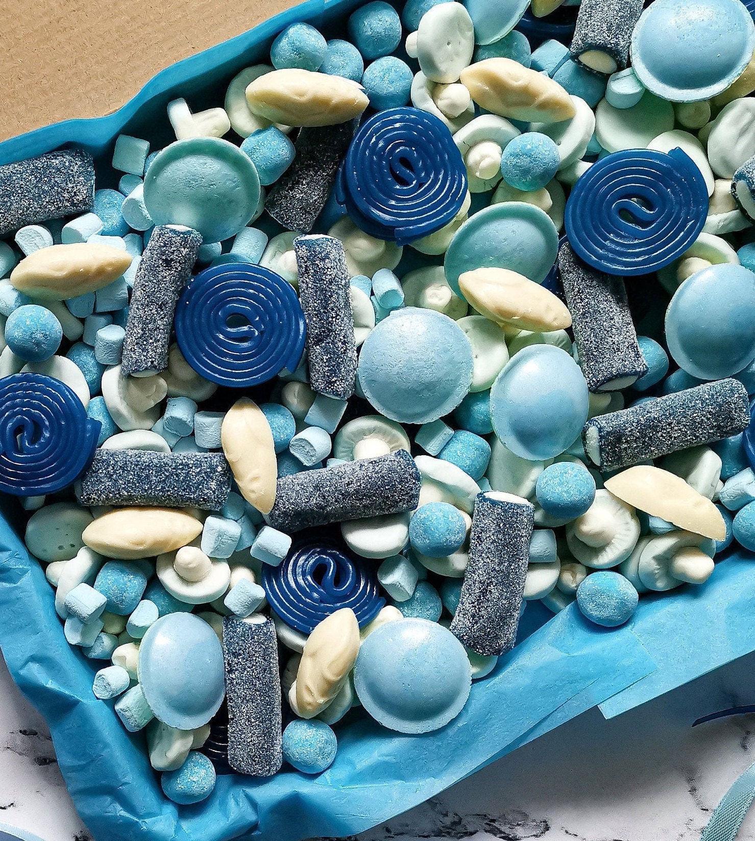 1kg Blue Sweet Treat Box Hamper Birthday Boy It's a | Etsy