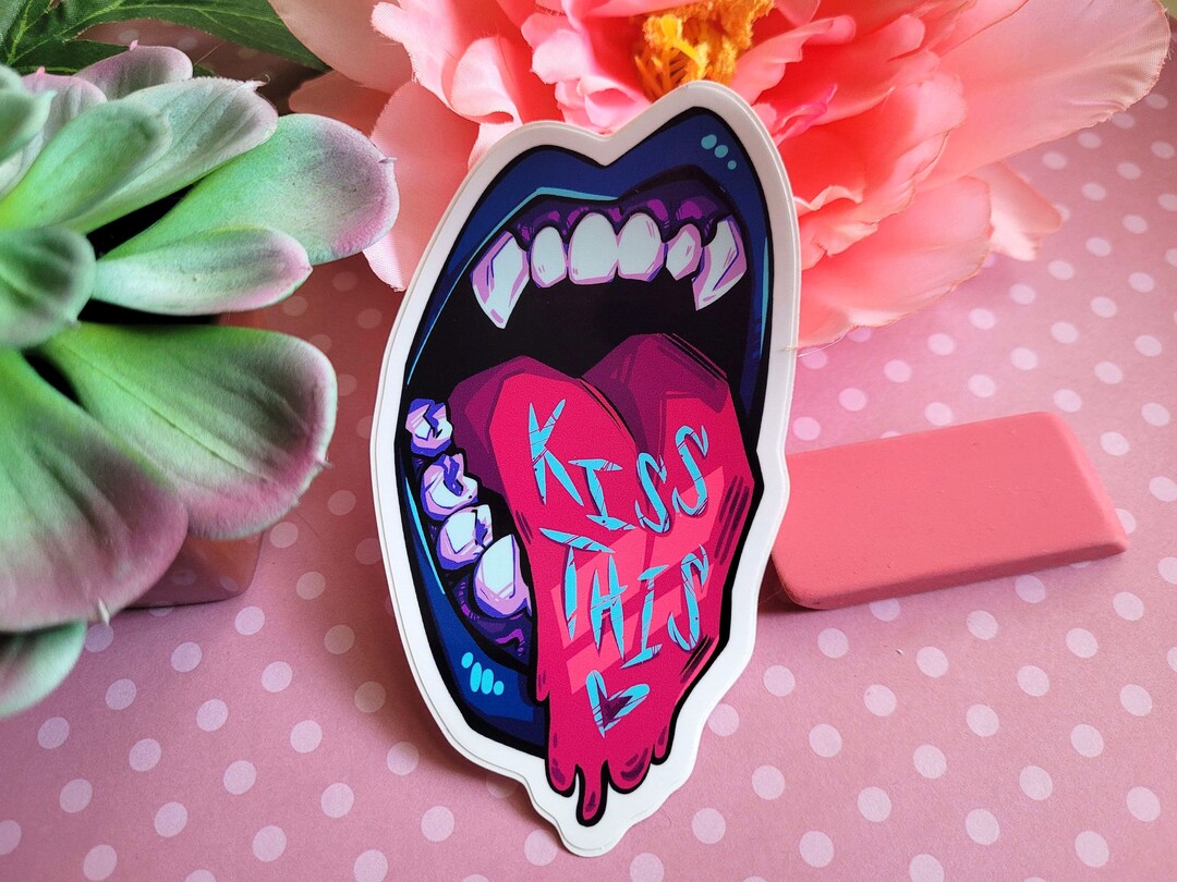 Kiss This Vamp Sticker - Etsy
