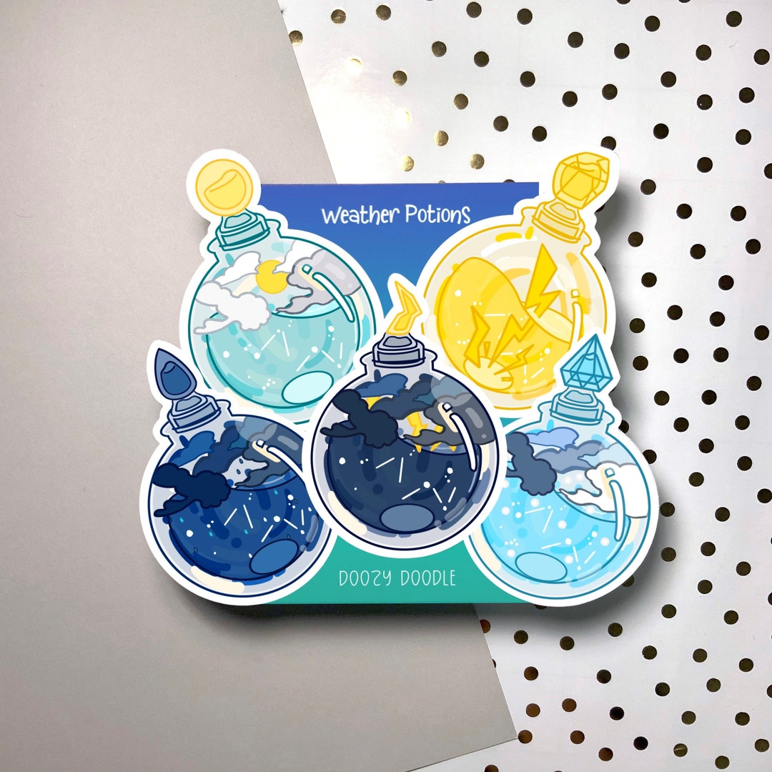 Weather Potion Sticker Set Aesthetic Sticker Sheet Potion Bottle ...