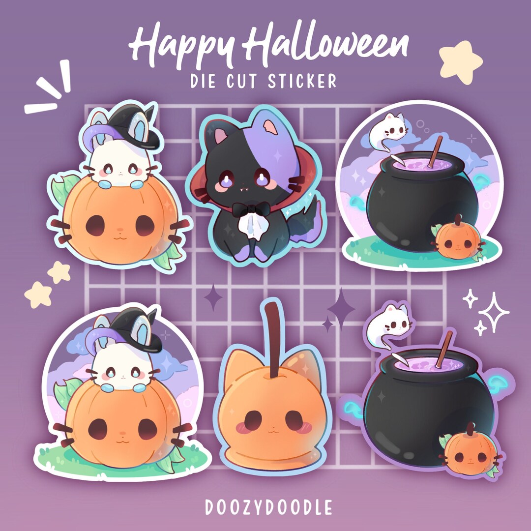 HALLOWEEN EDITION Sticker Set | Glossy Stickers | 14-pack | Kawaii ...
