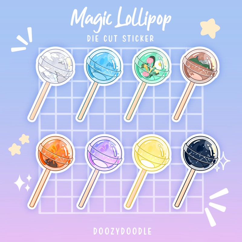 Lollipop Stickers - Etsy