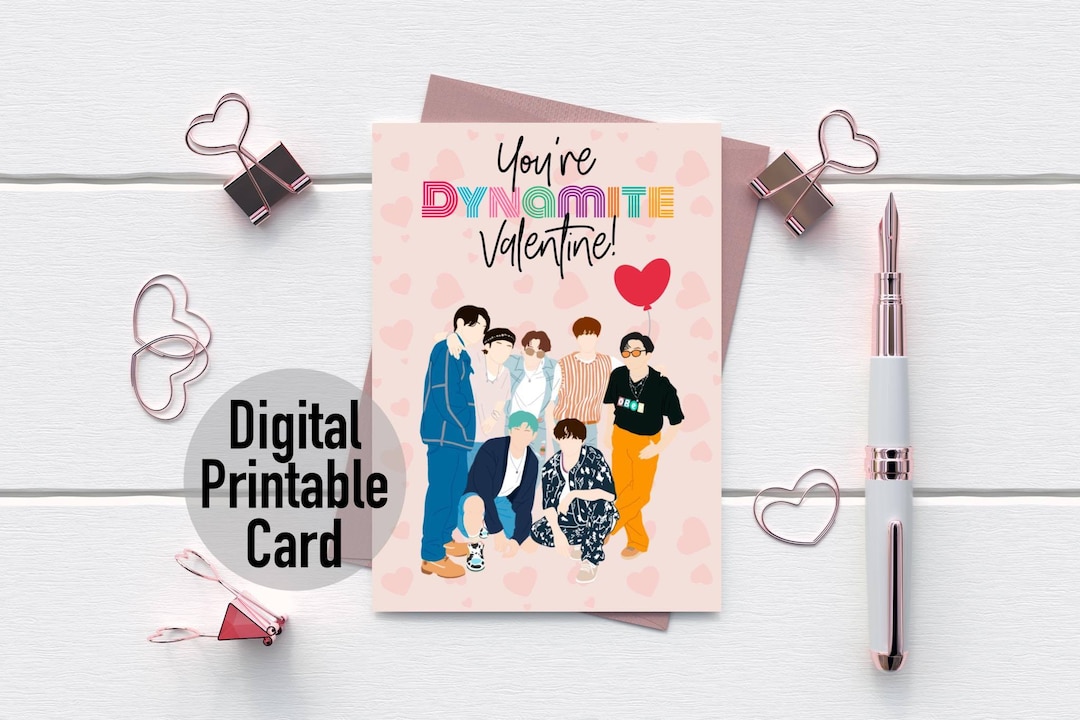 BTS DYNAMITE Valentine's Day Printable Card | You're DYNAMITE Valentine ...