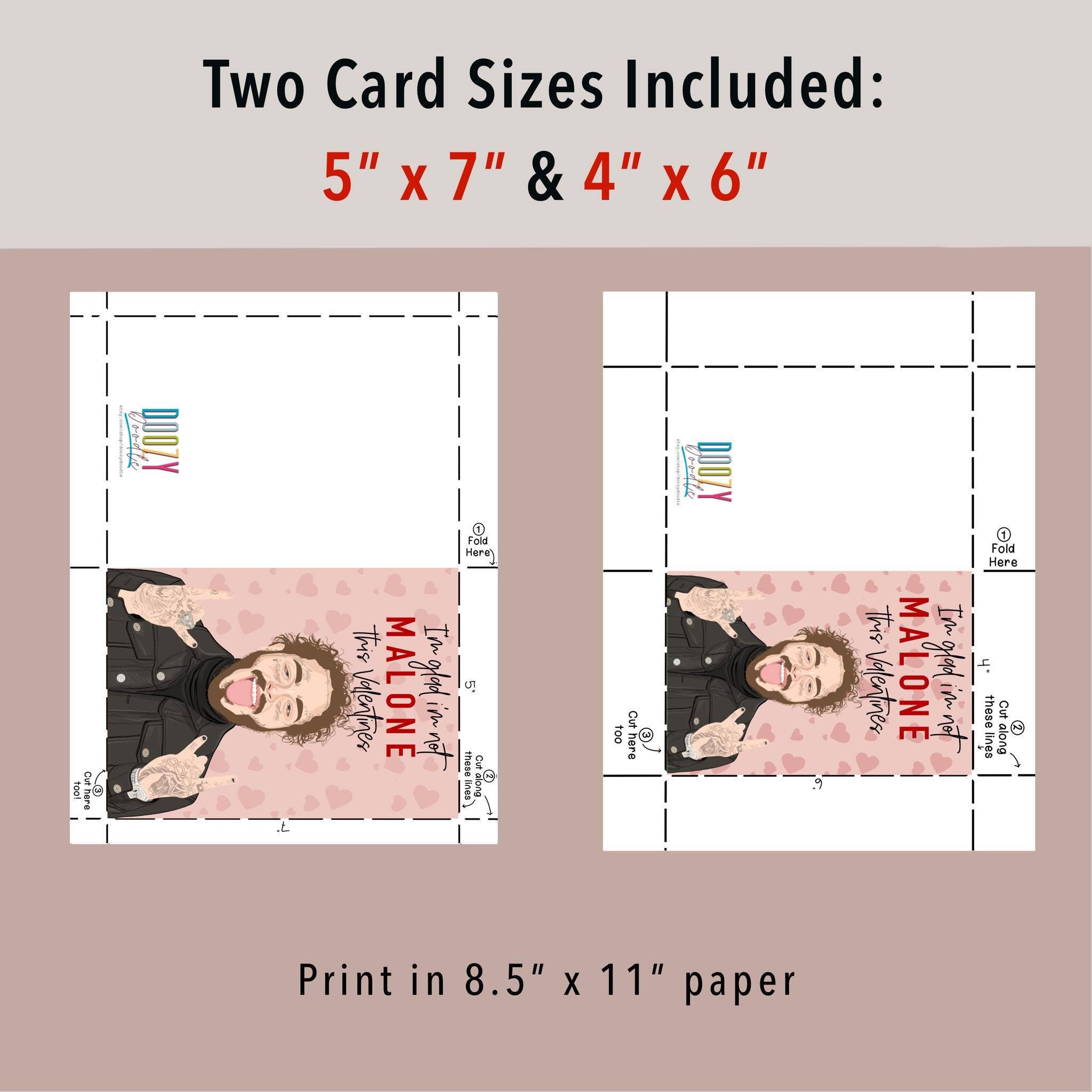 Post Malone Valentines Printable Card | Cute Couple Card | I'm Glad I'm ...