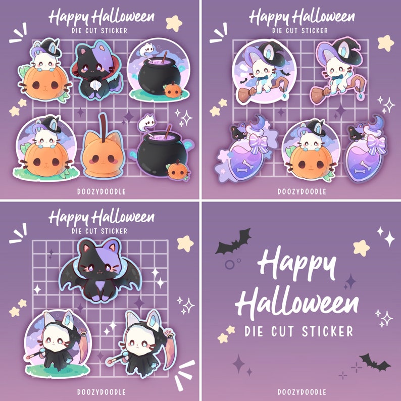 HALLOWEEN EDITION Sticker Set Glossy Stickers 14-pack - Etsy