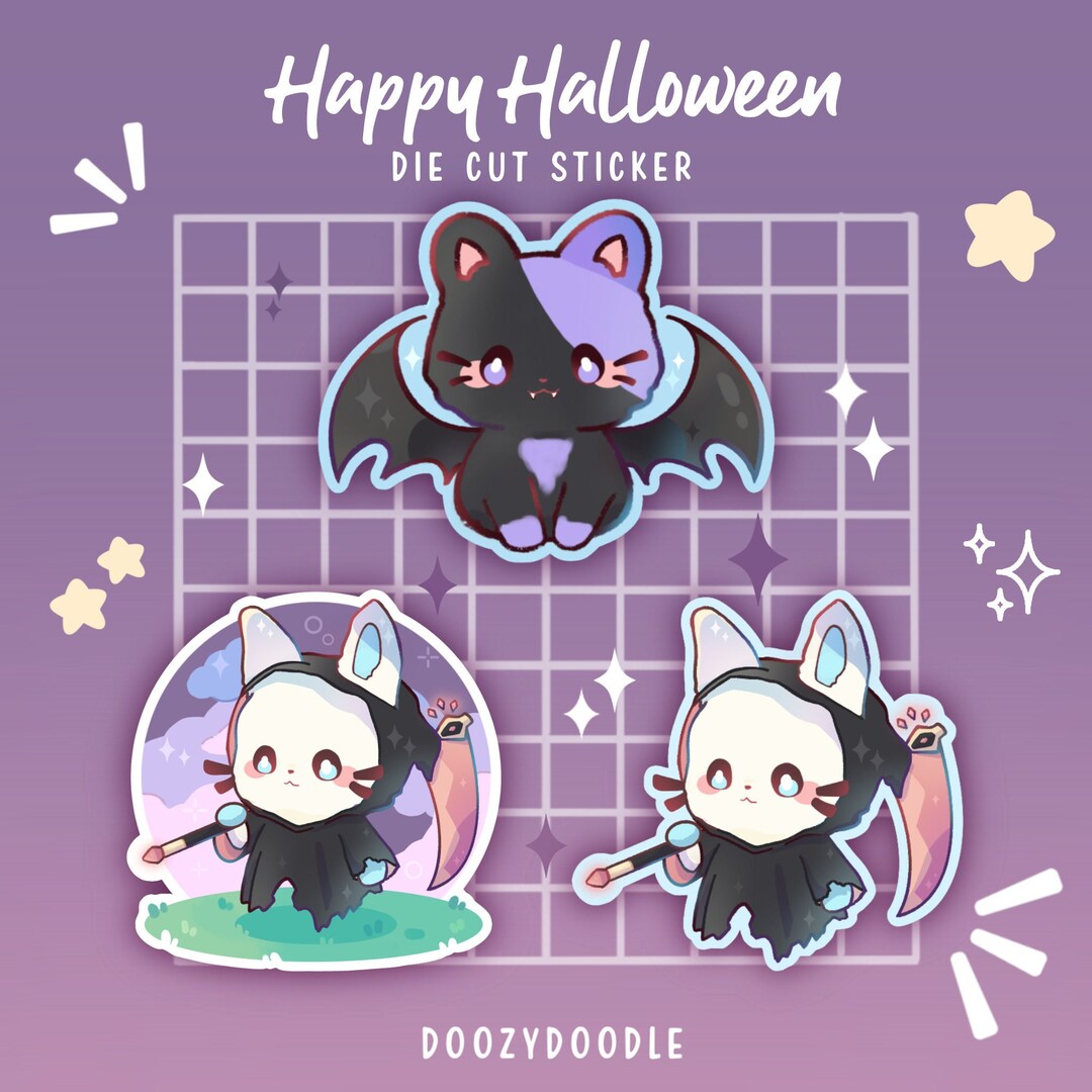 HALLOWEEN EDITION Sticker Set | Glossy Stickers | 3-pack | Kawaii ...