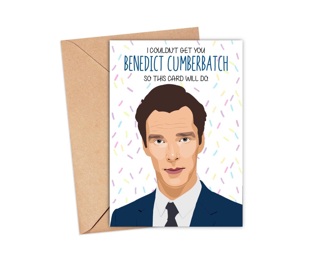 Benedict Cumberbatch Card | Birthday Card| Valentine Card | Anniversary ...