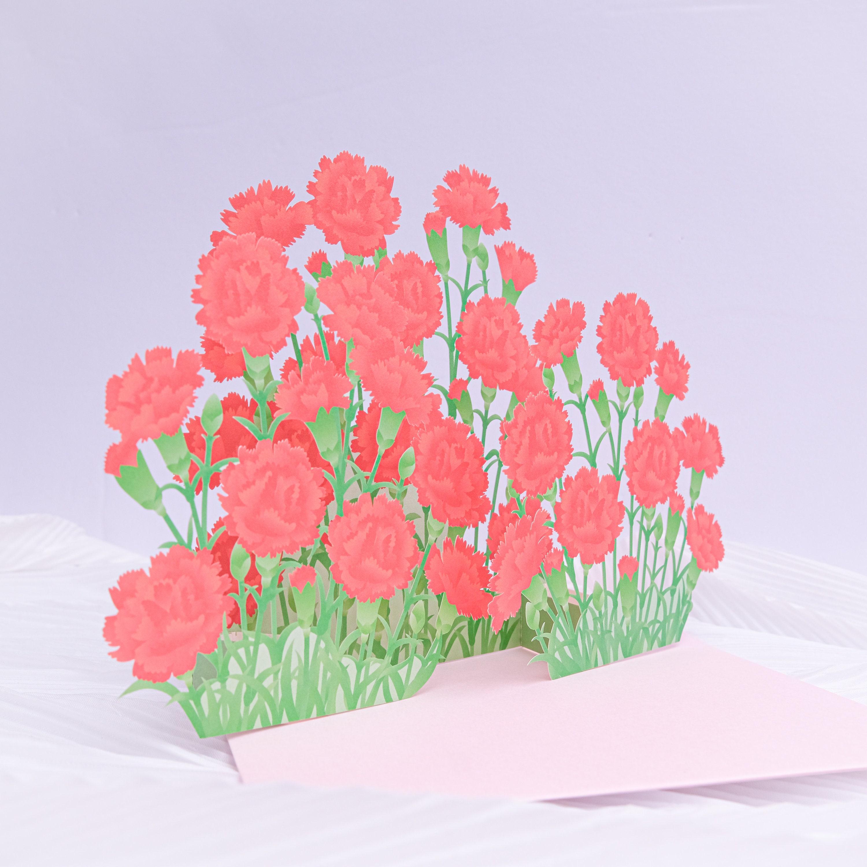 Pop up Card 3D Carnation Card Birthday Card Thank You - Etsy