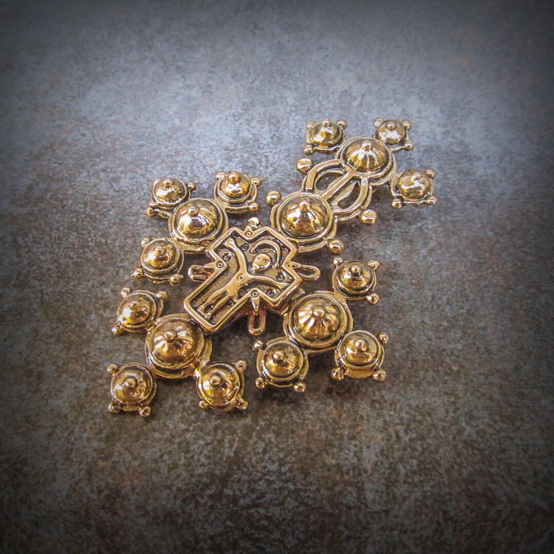 Gutsul Bronze Cross Necklace Pendant,traditional Ukrainian Jewelry ...